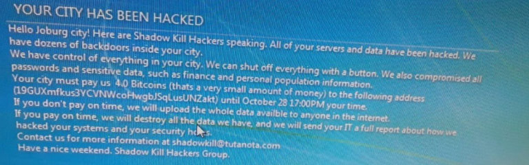 Cyber Attacks Hit the City of Johannesburg and South African Banks ...