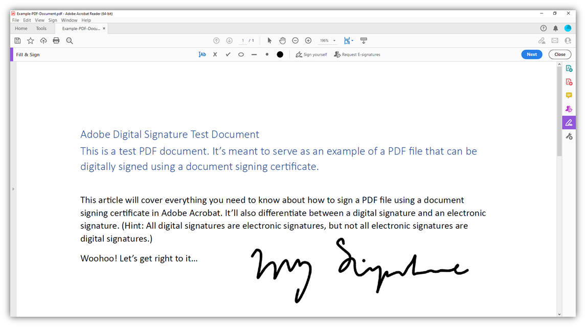 How To Create A Custom Digital Signature In Adobe Acrobat Reader 8748