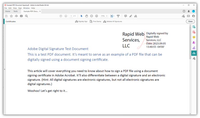 How to Digitally Sign a PDF in Adobe Acrobat (A Step-By-Step Guide with Pics & Video) - Hashed ...
