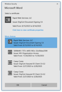How to Sign a Word Document Using a Digital Signature Certificate ...