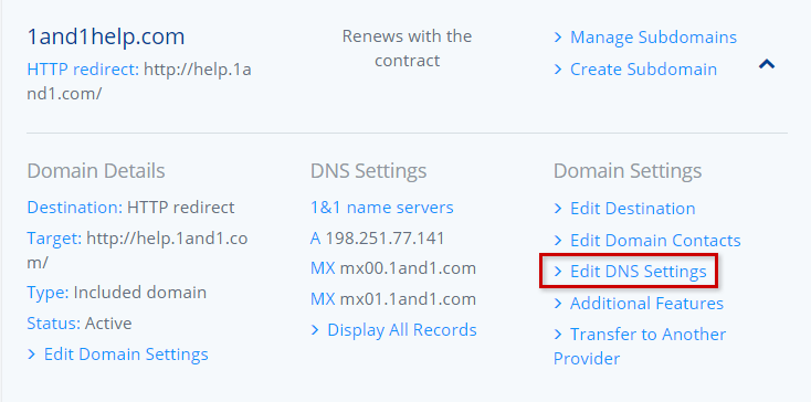 How to add a CAA record on 1and1