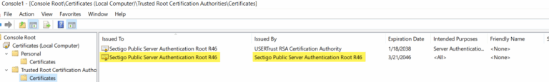 Sectigo Intermediate and Root Certificate Migration (2025) - Knowledge Base